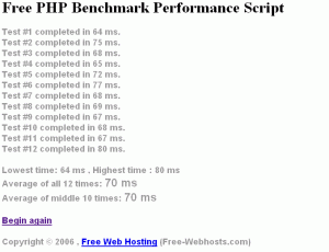 PHP/MySQL Benchmark Scripts